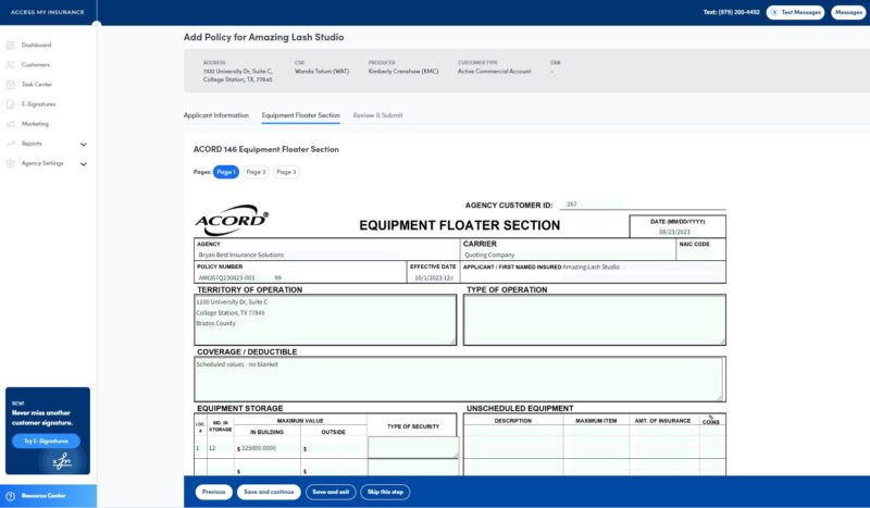 AMI - Add Forms - Agency Systems
